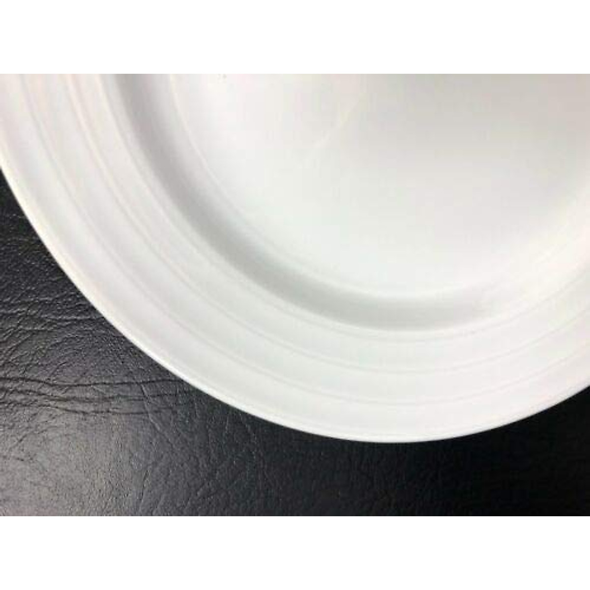 Crate & Barrel Portugal Spal Porcelain 8 1/4" White Ribbed Salad Plate