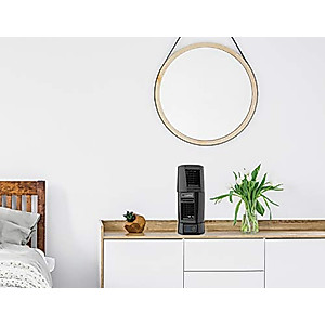 JAROFUREL Lasko T13310 Personal Oscillating Table Tower Fan – Small, Quiet, Portable, Electric Plug-In, Mini Desktop Fans for Staying Cool at Home and Office, Day and Night,Black