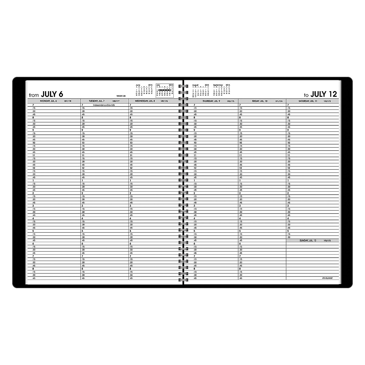 AT-A-GLANCE Weekly Planner/Appointment Book, Academic Year, 14 Months, July 2015–August 2016, 8.25 x 10.88 Inch Page Size (70-957-05)