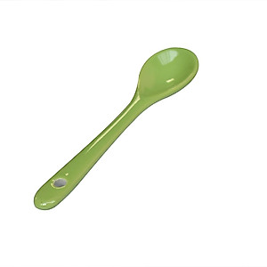 Xmomx 6 pcs Porcelain Egg Spoons Tea Spoon Ceramic Spoons 4.7 inch Coffee Dessert Yogurt Tea Milky Green