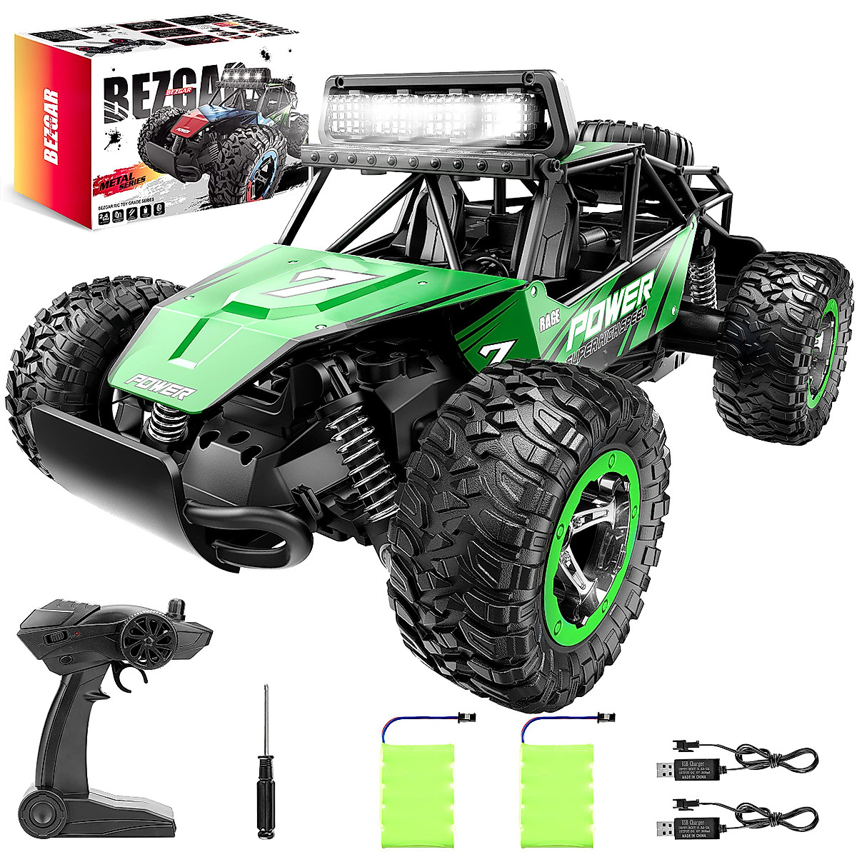 BEZGAR Spare Parts Accessories 6V, 800mAh Nickel-Cadmium Battery (1) + USB Charger (1) 17/18 (TB141/TB142) Toy Grade 1:14 Scale Remote Control Car