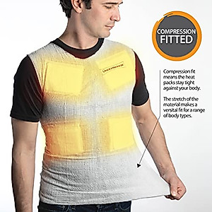 UnderWarmer The Heated Undershirt,White,Medium