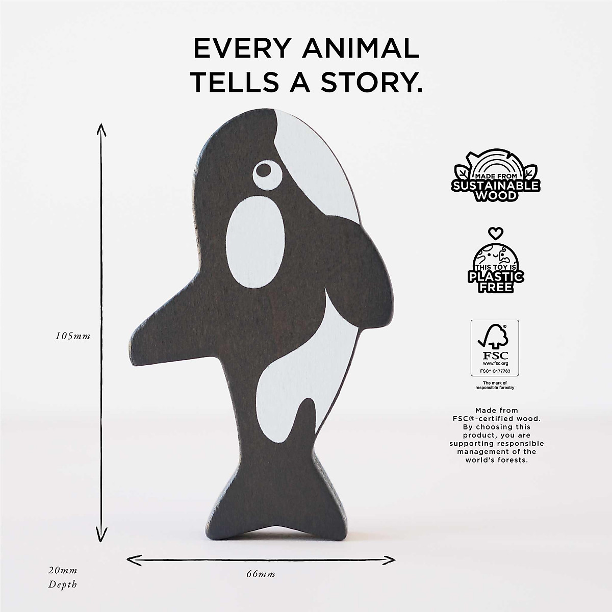 Le Toy Van - Wooden Toys - Petilou Baby & Toddler - Ocean Animal Building Blocks Stacker & Bag - Educational Balancing Activity Toy - Wooden Blocks Aquatic Animal Toys - Kids Toys Age 18 Months+