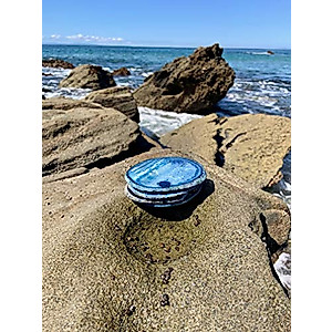 Agate Coasters set of 4 - Blue Colored Agate Coasters - Natural Rim - Bumpers