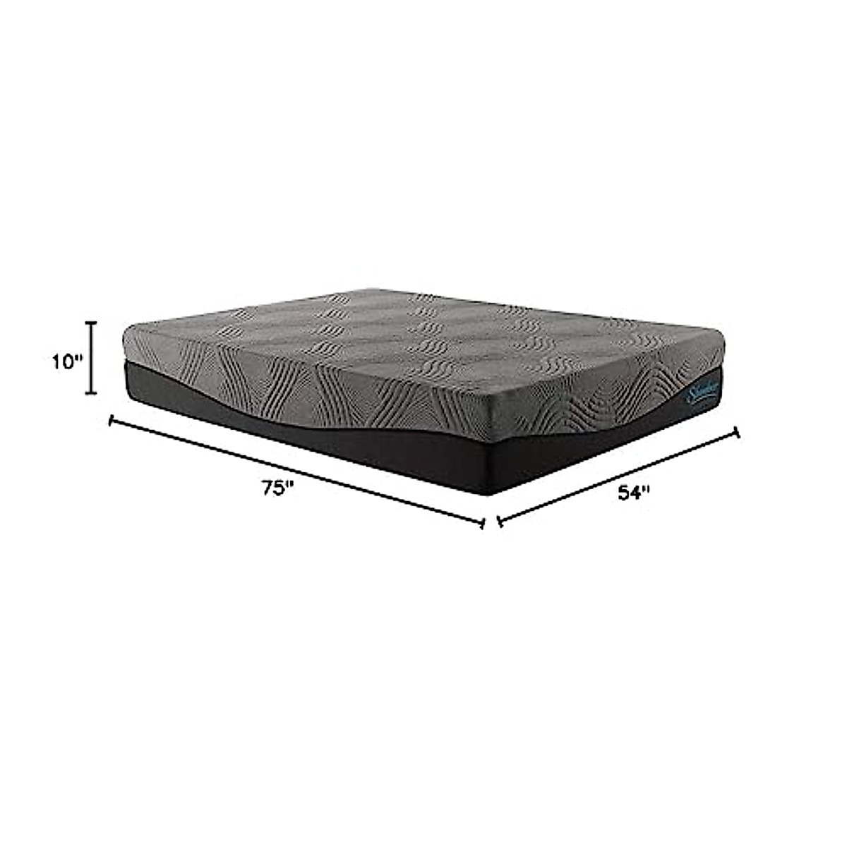 Slumber Solutions Active 10-inch Charcoal Memory Foam Mattress Full