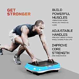 Lifepro Waver Press Vibration Plate Exercise Machine | Vibrating Platform for Whole Body Fitness, Lymphatic Drainage, Weight Loss, Power Push Ups, Pressotherapy | Max User Weight 330 lb