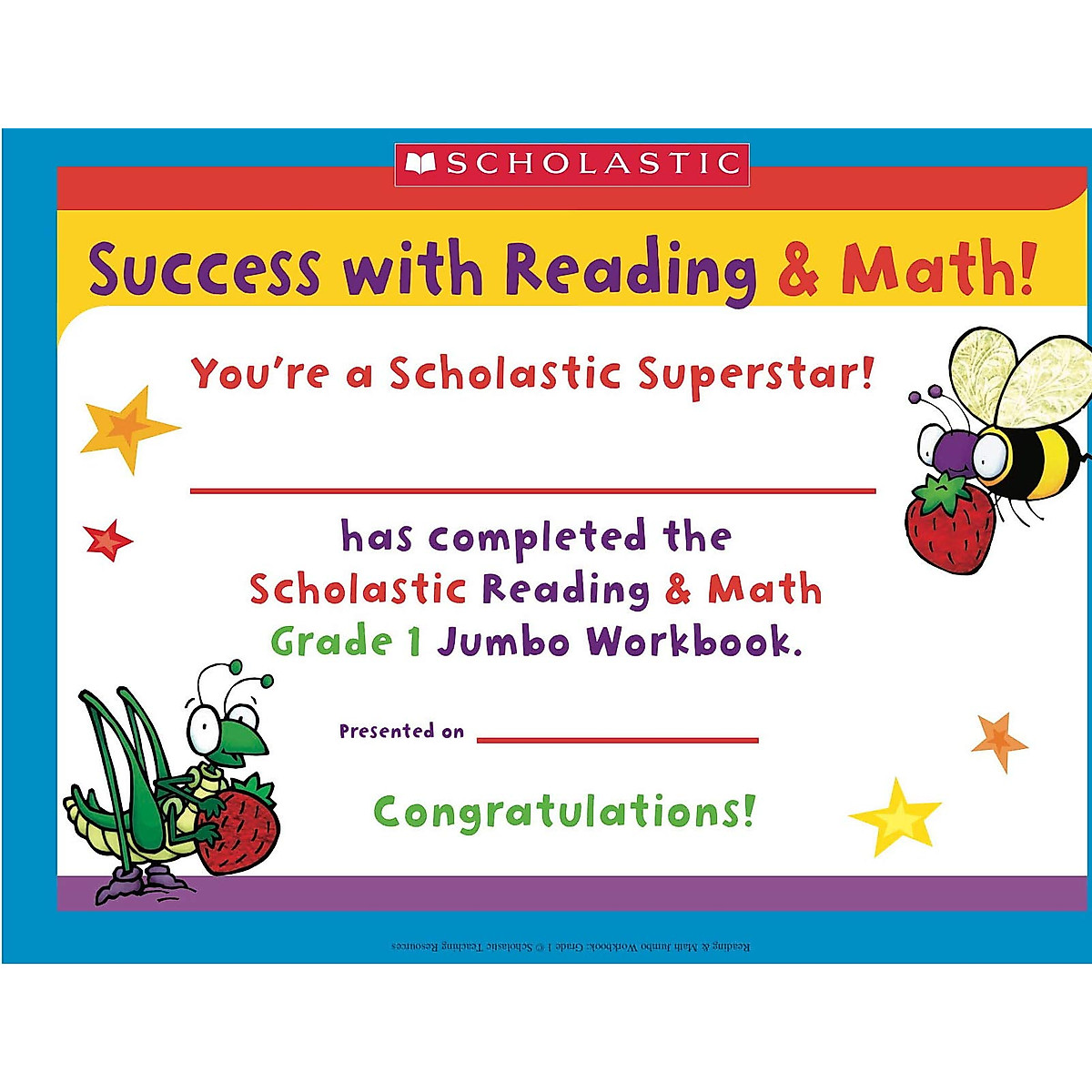 Reading & Math Jumbo Workbook: Grade 1