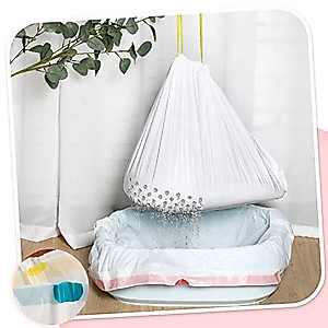 42 Count Jumbo Sifting Cat Litter Bags 36 x 18 Inch Extra Large Thick Cat Litter Box Liners with Holes Disposable Thick Scratch Resistant Cat Litter Bags Drawstring Litter Box Liners for Litter Box