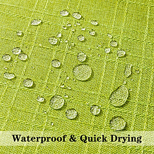 Kevin Textile Pack of 2 Decorative Outdoor Waterproof Pillow Covers Spring Garden Cushion Sham Throw Pillowcase Shell for Patio Tent Couch 20x20 Inch Green