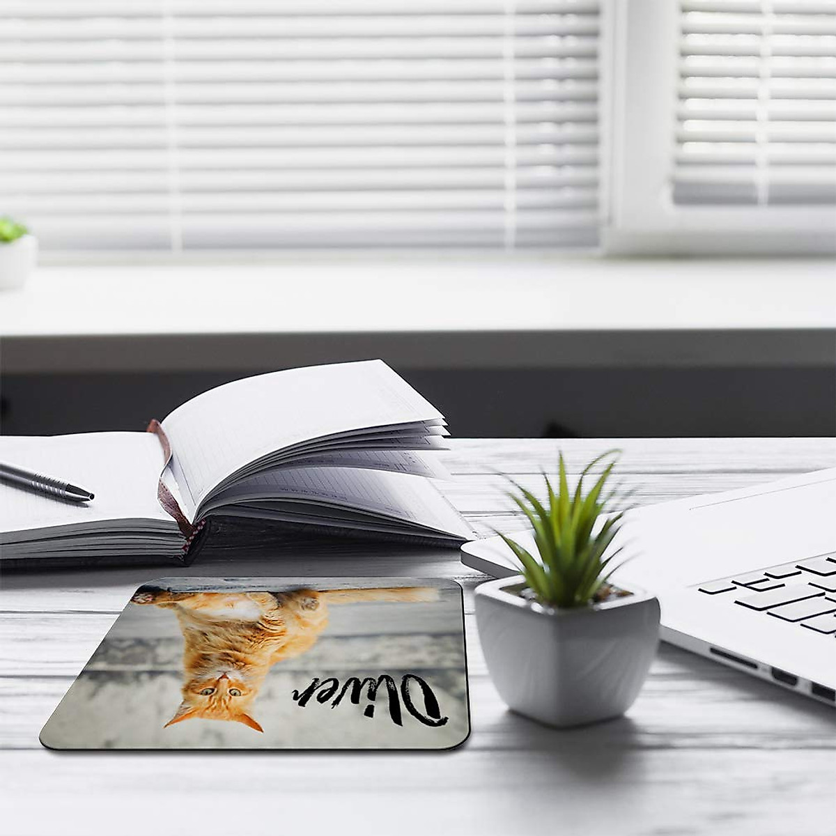 Mouse Pad Custom Personalized Photo Picture & Text Neoprene Office Supplies & Gaming Computer Desk Accessories Square Shape