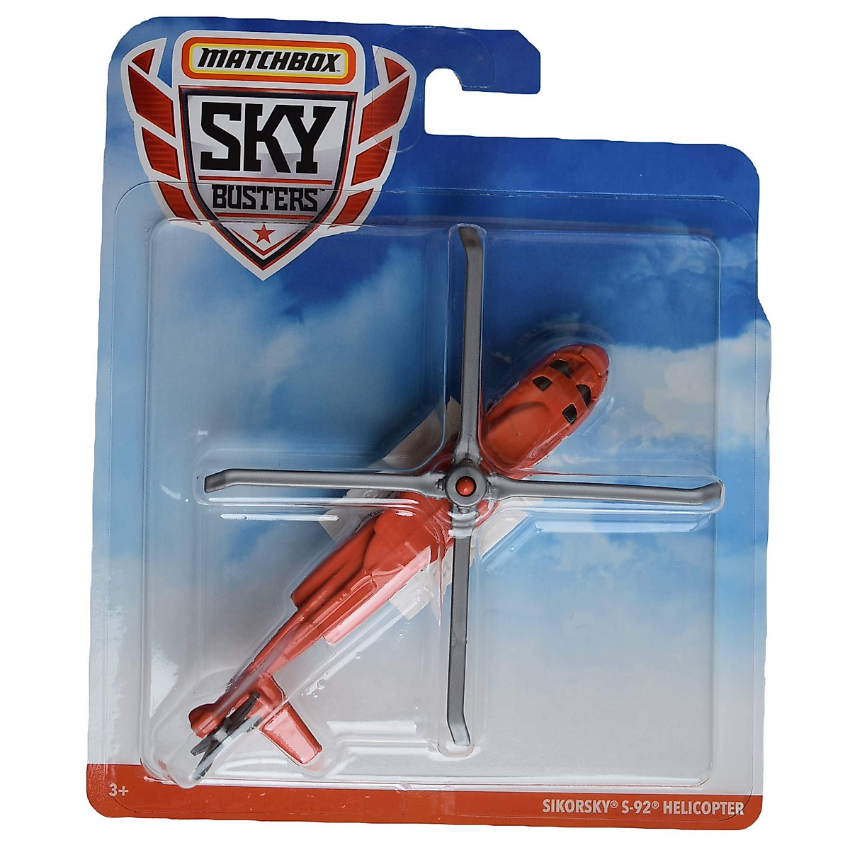 Matchbox Sky Busters Sikorsky S 92 Helicopter, Orange