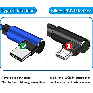 Galaxy S22 Ultra Charger Fast Charging Cable, Nylon Braided 90 Degree Right Angle USB Type C Cable Compatible with Galaxy S10 Plus S22 Ultra Note 20, Google Pixel 6 Pro 5A, LG, Oneplus(3PACK 6FT)