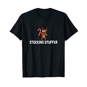 Christmas Dabbing Reindeer T-Shirt_ Stocking Stuffer Gift T-Shirt