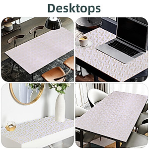 Shelf Liner for Kitchen Cabinets Non Adhesive Drawer Liner Non-Slip Thickened Shelf Liner Paper Strong Easy to Clean for Tool Box Refrigerator with Knife and Tape Measure, Gold Arrow, 11.8 x 118 in