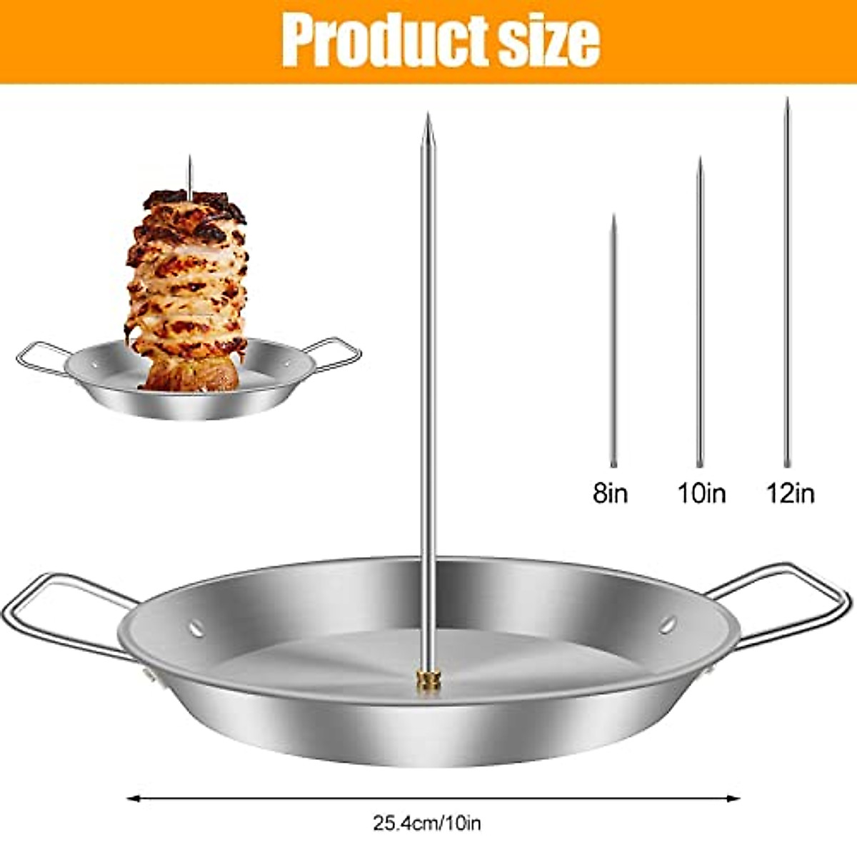 Diamondo Stainless Steel Barbecue Stand Grilling Rack BBQ Tools Vertical Skewer Grill for Garden Camping Barbecue Grilling Rack