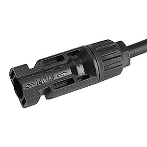 Solar Panel Extension Cable,Solar Panel Connector PV Wire with Male Female Connectors Adapter, Solar Panel Wire Adapter, Solar Extension Cable for Home, Shop and RV Solar Panels (3M-black4MM), So