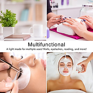 Atlas View Nail Desk Light with Clamp, Professional Work Lamp, LED Salon Dimmable Lighting, Eyelash Adjustable Lamp, Office Table Light, Esthetician Bed Light (Gold)