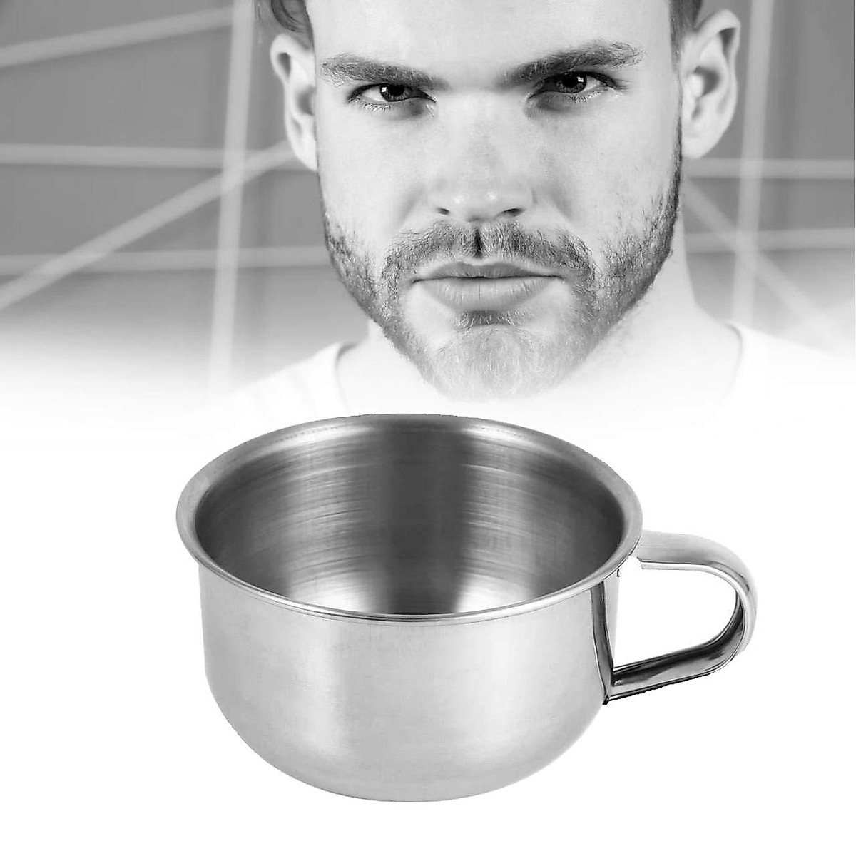 Shaving Lather Bowl, 3.4" Stainless Steel Shaving Bowl - Unbreakable Soap Bowl Man Shaving Soap Bowls Razor Cleansing Foam Tool For Shaving Soap Bowls For Man,Perfect For Shaving Soap