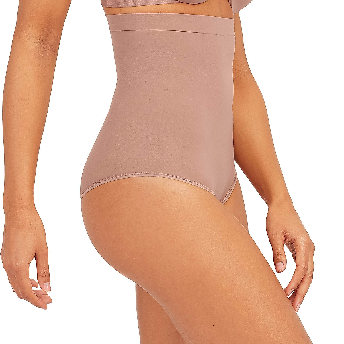 SPANXsculpt Seamless Power High-Waisted Brief - Lightweight All-Day Comfort - Core Control Shapewear - High-Waisted Underwear - Cafe Au Lait - Medium