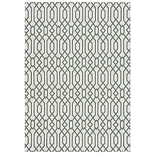 MARTHA STEWART Safavieh Collection by SAFAVIEH 4' x 6' Green/Ivory MSR421Y Contemporary Geometric Cotton Area Rug