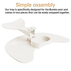 Seat Tray, Compatible with Bumbo Seat, Tray Accessory Provides A Place to Hold Toys or Snacks, Easy to Install and Remove, Bumbo Seat Accessory for Baby Boy Girl - White