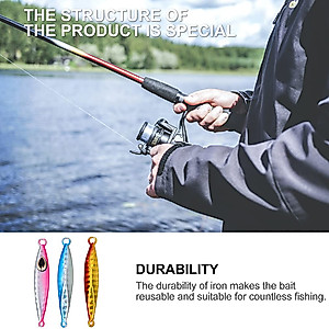 BESPORTBLE 12 pcs Metal Bait Hard Fish baits Hard Lures kit Hard Fishing Lures Fishing Kits Swim Fishing Fish Hook Bait Iron Lures swimbait Saltwater Lures Fishing Tools Iron Plate Fake Bait