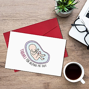 Cute Thank You Card for Midwife Doula OBGYN, Labor and Delivery Nurse Doctor Appreciation Card, Thanks for Helping Me Out Card,