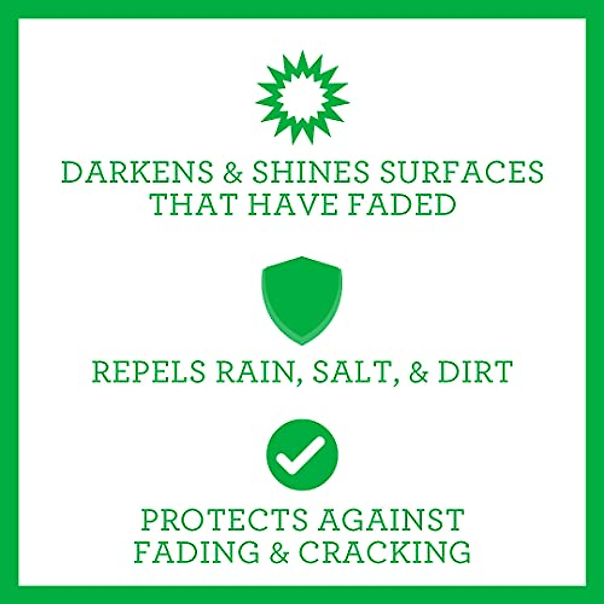 Trinova Plastic & Trim Restorer - Shines & Darkens Worn Out Plastic, Vinyl & Rubber Surfaces - Protects Cars & Motorcycles from Rain, Salt & Dirt - Prevent Fading - 8 OZ