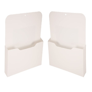 Nisorpa 8 Pack Magnetic File Holder Magnetic File Pocket Refrigerator Storage Pocket Magnetic Label Holders Letter Size Hanging Paper File Organizer for Office Whiteboard Hanging(Large)