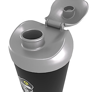 Battle Shakers Mortar Shaker Cup | Military Themed Shaker Bottle | Leak-Proof Protein Cup with Storage Compartment | Mix Protein Powders & More | Durable & Dishwasher Safe | 20 Oz Black/Silver