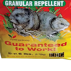 EPIC Vole Scram Outdoor Organic All Natural Granular Animal Repellent Garden and Yard Protector, Repels with Scent, 6 Pound Bag