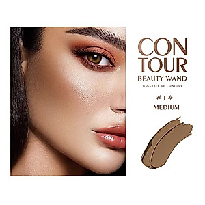 KYDA Contour Beauty Wand, Liquid Face Concealer Contouring with Cushion Applicator, High Coverage Natural Matte Finish, Lightweight Blendable Super Silky Cream Contour Stick, by Ownest Beauty-Medium