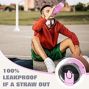 WYHVAND 40 oz Tumbler with Handle, Stainless Steel Insulated Tumbler with Lid and Straw Keeps Drinks Cold and Hot，The Best Birthday Gifts for Family，Friends -Peony