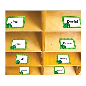 Carson Dellosa | St. Patrick's Day Name Tag Stickers | Self-Adhesive, 3-inch x 2.5-inch, 40ct
