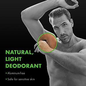Tiege Hanley Natural Aluminum-Free Deodorant for Men - Clean Scent (Mint & Eucalyptus), 1-Pack - Mens Deodorant for All Skin Types Including Sensitive Skin, Paraben-Free Men's Deodorant