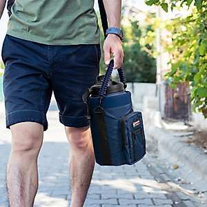 NATURE PIONEOR Insulated Water Bottle Holder with Shoulder Strap for One Gallon 128OZ Sports Water Jugs Bottles, Carrier/Pouch Sleeve for Outdoor Camping, Hiking,Gym