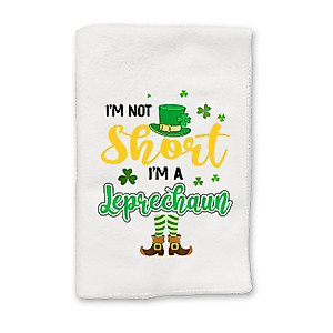 St Patricks Day Kitchen Dish Tea Towel Decoration | Decorative Bathroom Hand Decor | Holiday Shamrock Gnomes Bath Towels | Spring Winter Green Home Decor | Saint Patrick's Day Paddy's Day Paddys