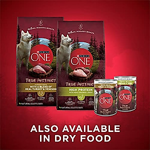 Purina ONE True Instinct Tender Cuts in Gravy With Real Turkey and Venison, and With Real Chicken and Duck High Protein Wet Dog Food Variety Pack - (12) 13 oz. Cans