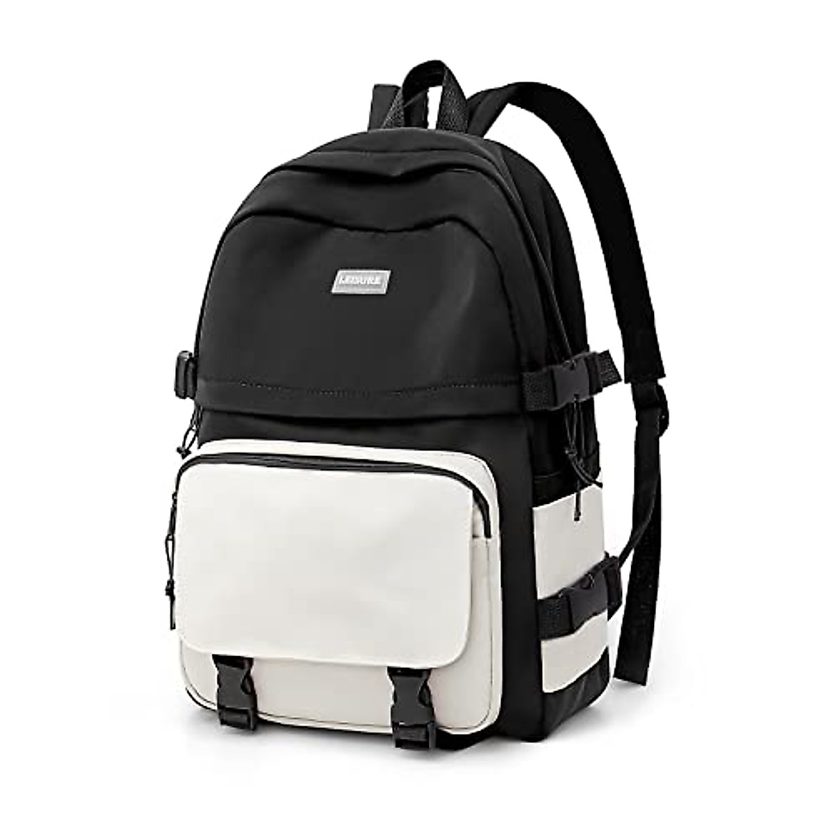 weradar Cute Black Backpack For School Teen Girls,Lightweight Middle School Bookbags,Waterproof Travel Rucksack Casual Daypack,College Backpack For Women