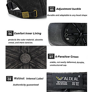 Waldeal Funny Dad Mom Est 2024 Hat, Gifts for New Parents, New Mom and Dad Hats, Embroidered Adjustable Baseball Cap