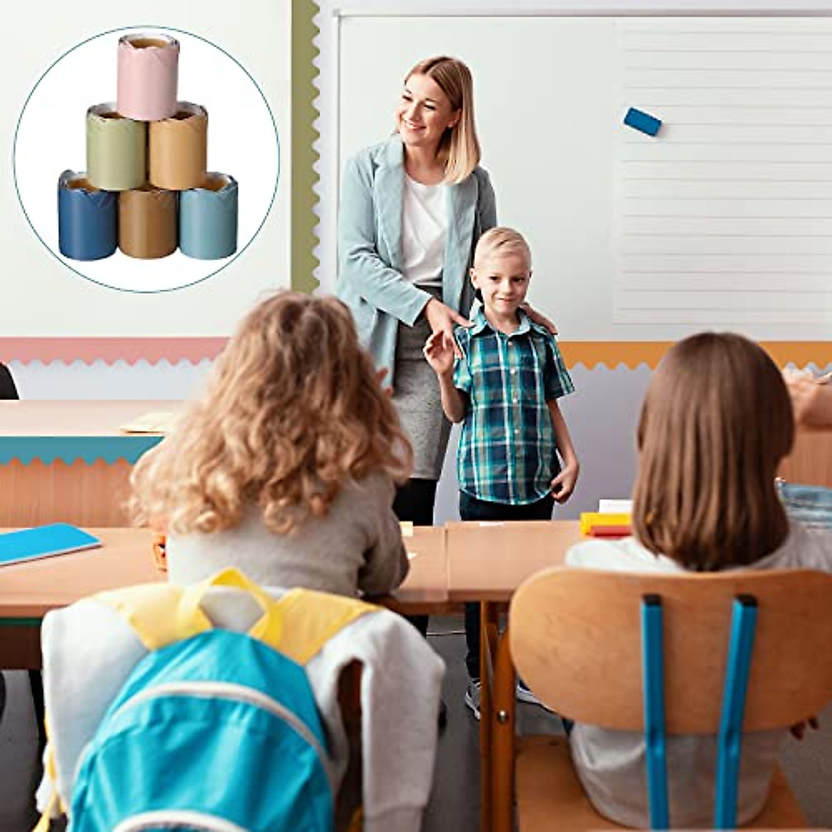 Colorful Bulletin Board Borders - 6 Rolls for Classrooms