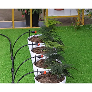 Yulaiyoen Garden Irrigation Dripper, 30 Pack Adjustable Drip Emitters Garden Succulent Watering Dripper Sprinkler for 4mm/7mm Hose for Home Succulents Plants Lawn Flower Irrigation System