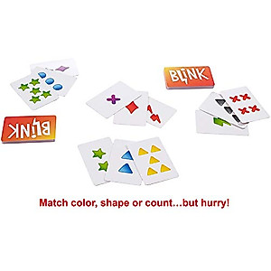 Mattel Games Reinhard Staupe's Blink Family Card Game, Travel-Friendly, with 60 Cards and Instructions, Great for 7 Year Olds and Up