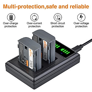 Pickle Power 2Pcs NB-2L NB-2LH Battery and LED Dua Charger for Digital Rebel XT XTi PowerShot G7 G9 S70 S80 S60 S50 S30 S40 S45 DC420 DC410 EOS 400D 350D VIXIA HF R10 Elura 40 50 60