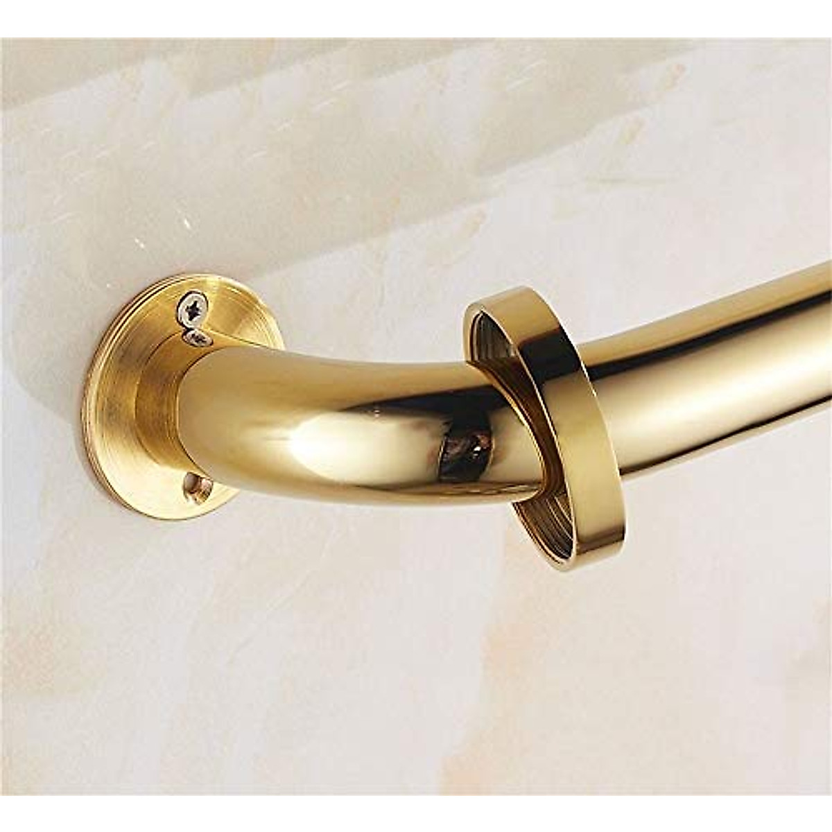 CRODY Bath Wall Attachment Handrails Grab Bar Rails Brass Shower Non-Slip Grab Bar,Wall Mounted Towel Rack Handrail, Bathtub Bathroom Safety Support Rail,Elderly Disabled Pregnant Women Polished Handl