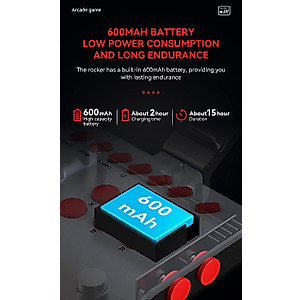 arVin Arcade Fight Stick Joystick Game Controller for iPhone iOS Android PC Fighting Stick for Nintendo Switch/PS3/PS4 Arcade Rocker Gamepad with Turbo & Marco for Emulators/Cloud/PS Remote Play/Steam