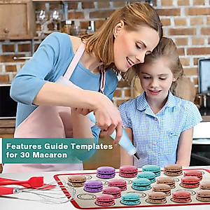 21 Pcs Silicone Macaron Baking Mats Kit Reusable Nonstick Pastry Food Safe for Cookies Macaron and Cake