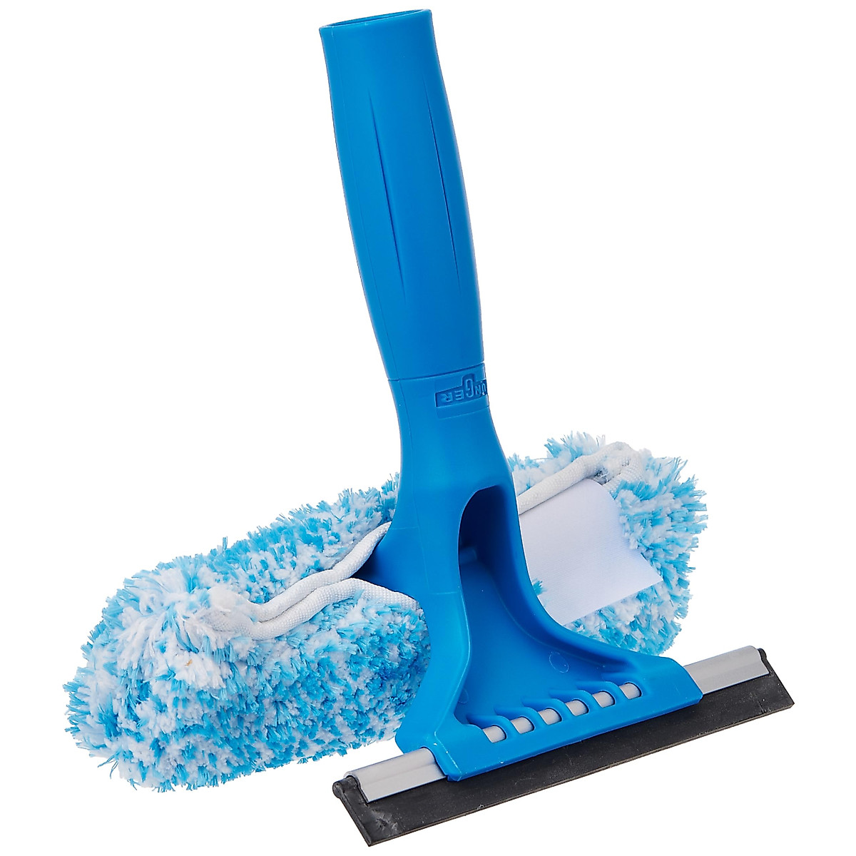 Unger Professional 6" Window Cleaning Tool: 2-in-1 Microfiber Scrubber and Squeegee