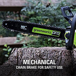 Greenworks Pro 80V 16" Brushless Cordless Chainsaw with 2.0Ah Battery & Charger Included (CS80L211)