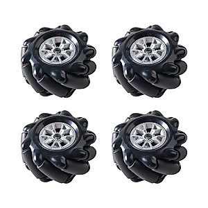 Professional 60mm Mecanum Wheel Car Chassis MC100 for Arduino/Raspberry pi/Micobit, Remote Control 4WD Metal Smart Robot Car Chassis Kit Omnidirectional Wheel with DC TT Motor DIY Toy AI ROS STEAM